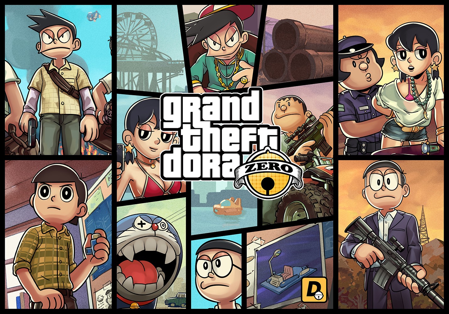 GTA 5: Epic Cartoon Crossover Extravaganza Wallpaper Free Download ...